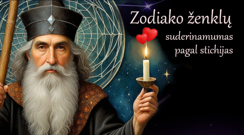 Zodiako ženklai - suderinamumas pagal stichijas - ZINIUONIS.LT